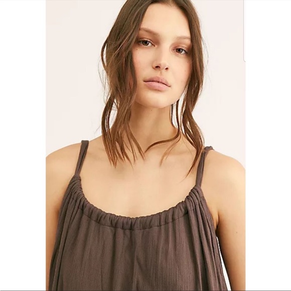 Free People | Dresses | Free People Bare It All Ruffle Tassel Tie Gauzy ...